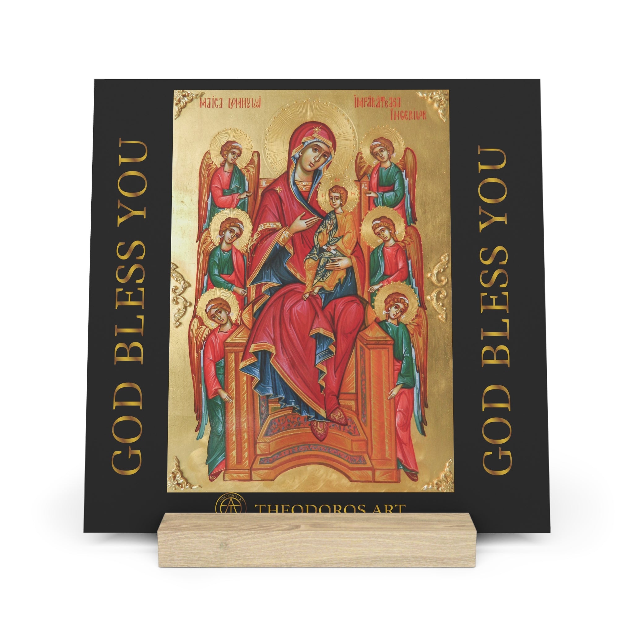 Inspirational Gallery Board with Stand - 'God Bless You' Icon Display ...